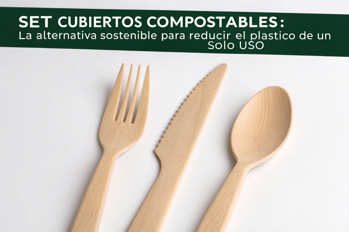 Set Cubiertos Compostables: La Alternativa Sostenible para Reducir el ...